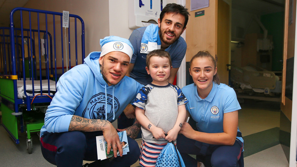 Blues visit Royal Manchester Children's Hospital