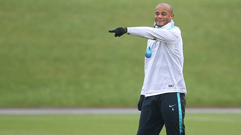 Picture special: Kompany back in training